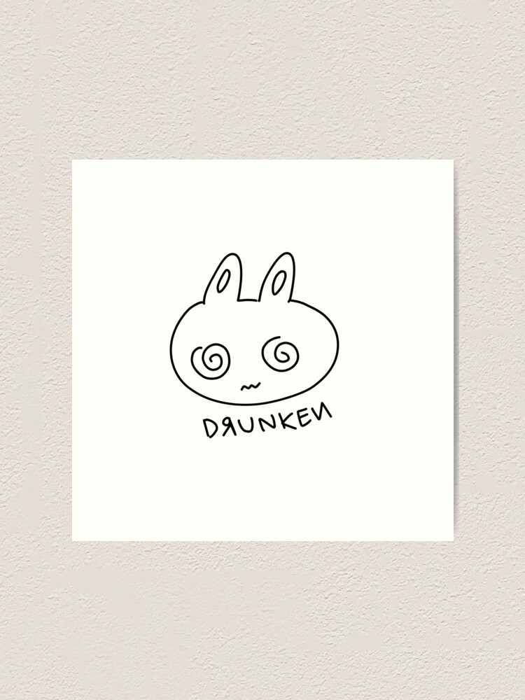 "Drunken White Rabbit Part2" Art Print for Sale by POYPLANET | Redbubble