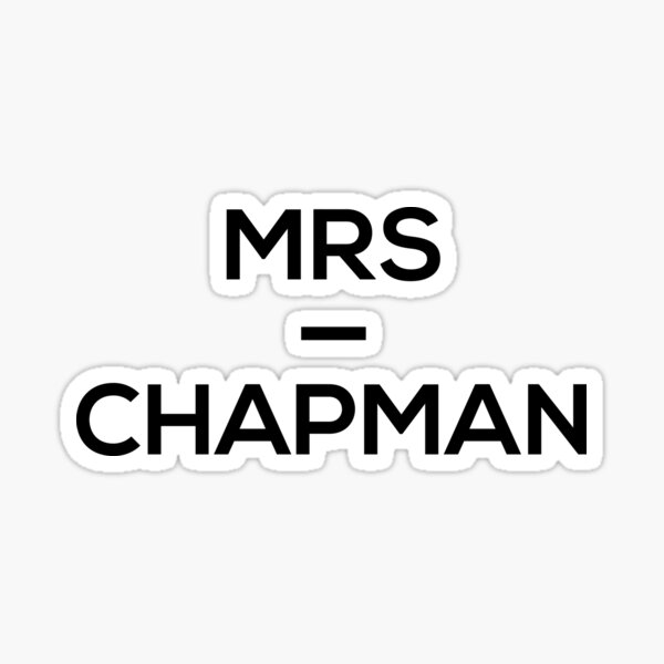 "Mrs Chapman - Jim Chapman - YouTuber" Sticker by MBroadbridgee | Redbubble