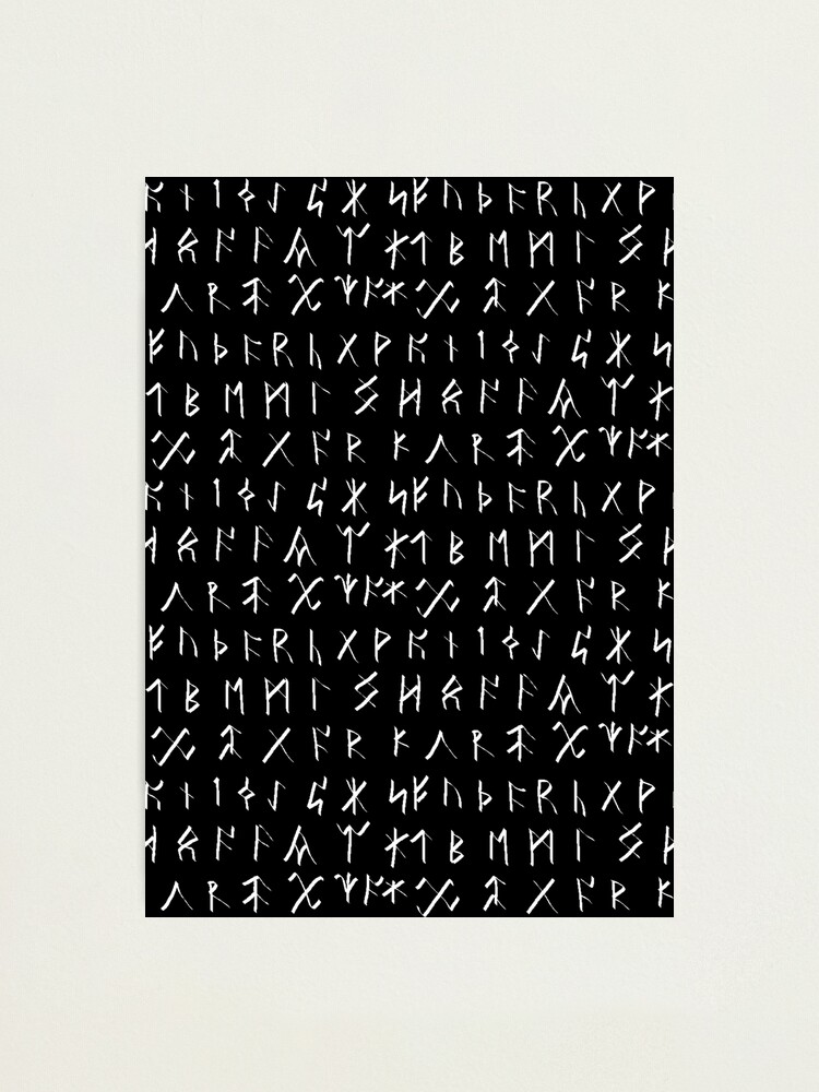 "Anglo Saxon Futhorc | Old English Runes Script Pattern White ...