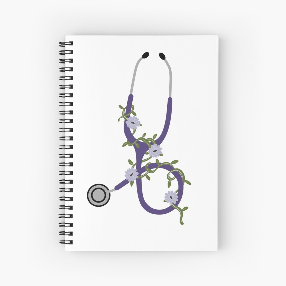"Purple & Green Floral Stethoscope " Sticker for Sale by kayladaigle ...