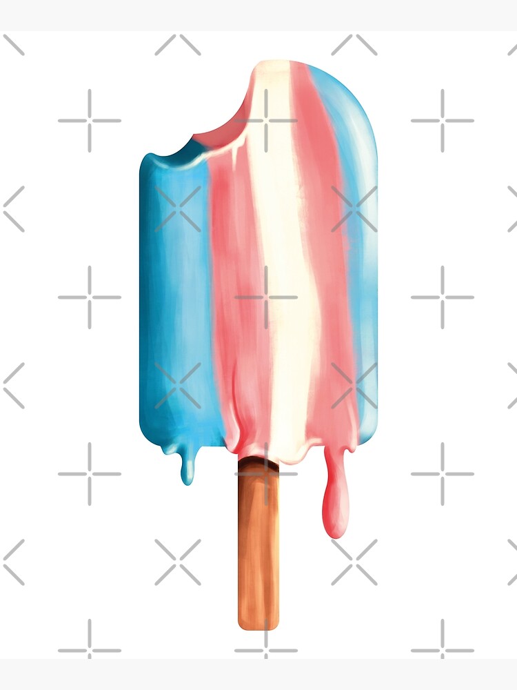 "Trans Flag Eis am Stiel (Subtil Pride Merch)" Poster von BryFrys ...