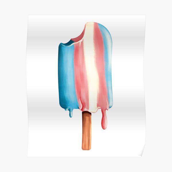 "Trans Flag Eis am Stiel (Subtil Pride Merch)" Poster von BryFrys ...