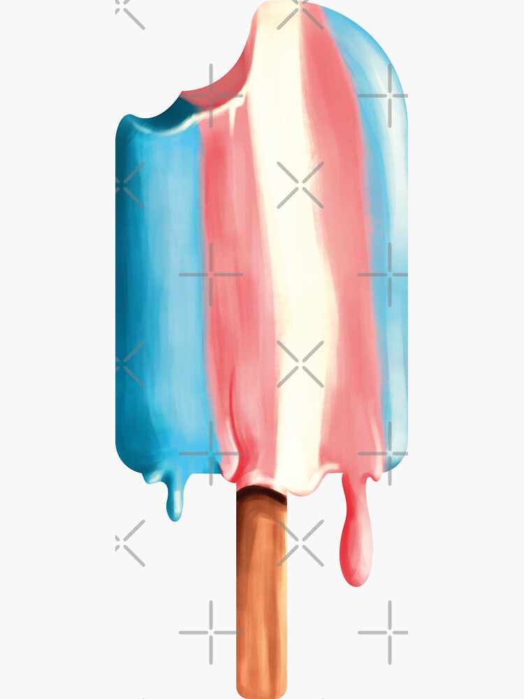 "Trans Flag Popsicle (Subtle Pride Merch) " Sticker for Sale by BryFrys ...
