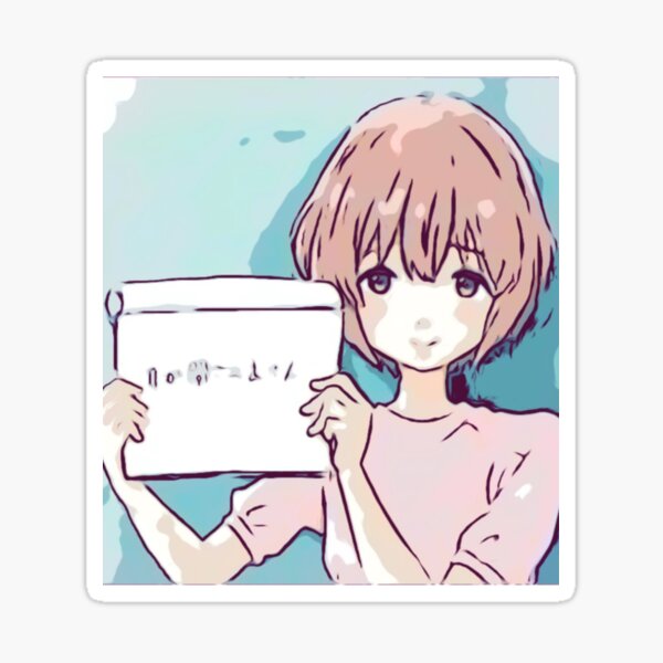 "Koe no Katachi Shoko Nishimiya" Sticker for Sale by EjvorBlom | Redbubble