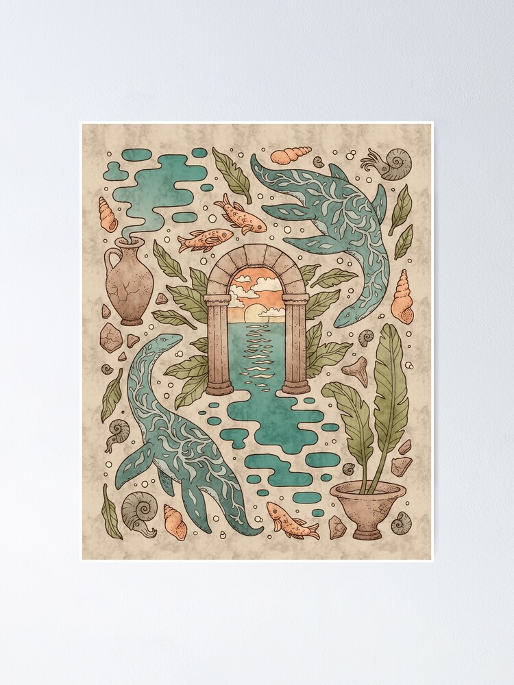 "Paradise Panthalassa | Natural History Ocean Fantasy Art" Poster for ...