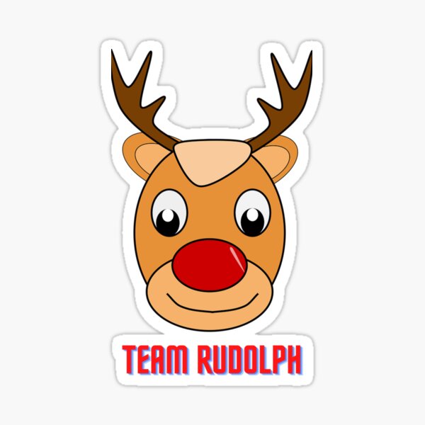 "Team Rudolph " Sticker for Sale by AllyH145 | Redbubble