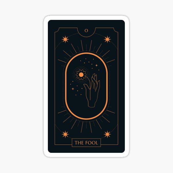 "Tarot card: The fool." Sticker for Sale by pama53 | Redbubble