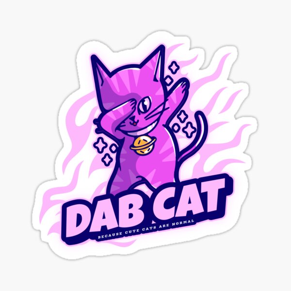 "Dab Cat" Sticker for Sale by 2-Of-A-Kind | Redbubble