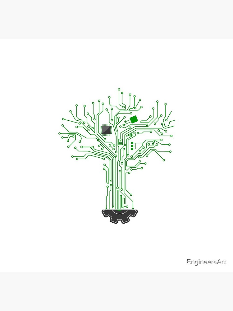 "Circuit tree- CPU PCB trace lines printed art" Pin for Sale by ...