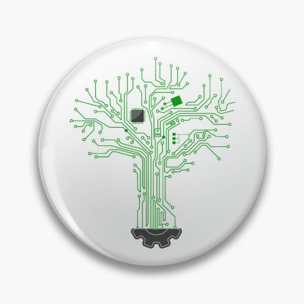 "Circuit tree- CPU PCB trace lines printed art" Pin for Sale by ...