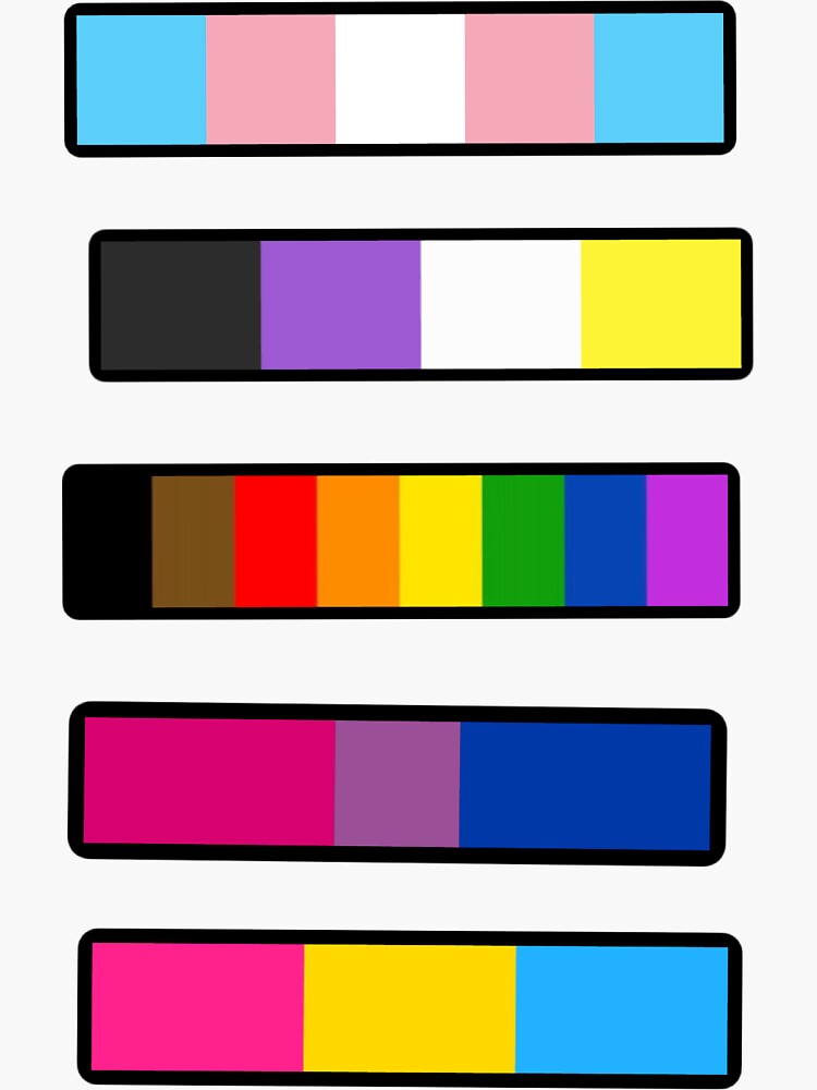"Subtle Pride Flag (5-pack)" Sticker for Sale by blackleftist | Redbubble