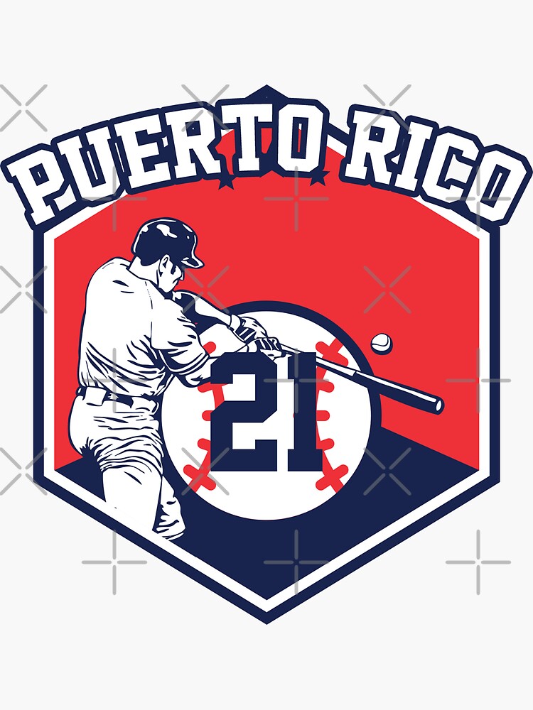 "Puerto Rico Baseball Number 21 Tribute Santurce Home Run " Sticker for ...