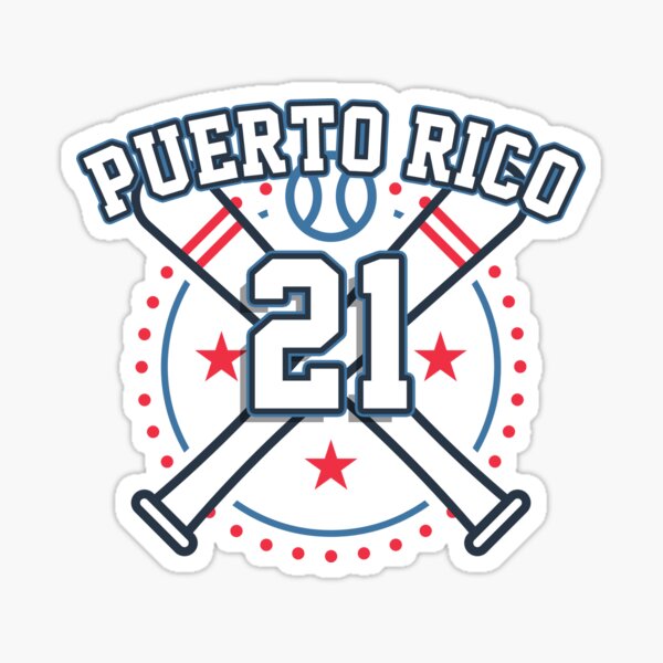 "Puerto Rico Baseball Number 21 Tribute Santurce Home Run " Sticker for ...