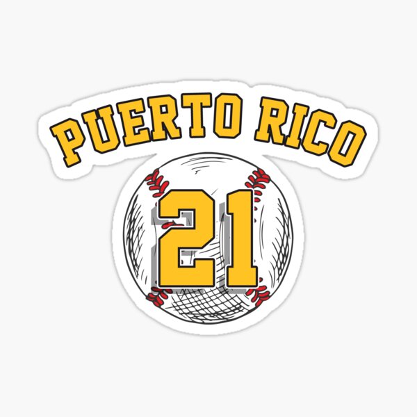 "Puerto Rico Baseball Number 21 Tribute Santurce Home Run " Sticker for ...