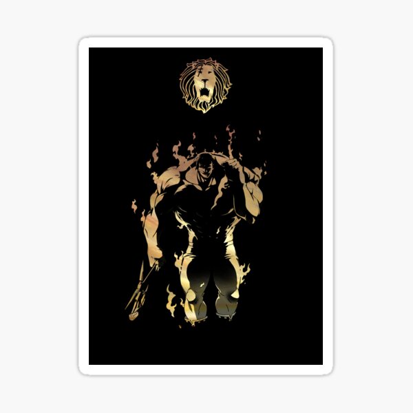 "Escanor The One - Seven Deadly Sins" Sticker for Sale by Blason ...