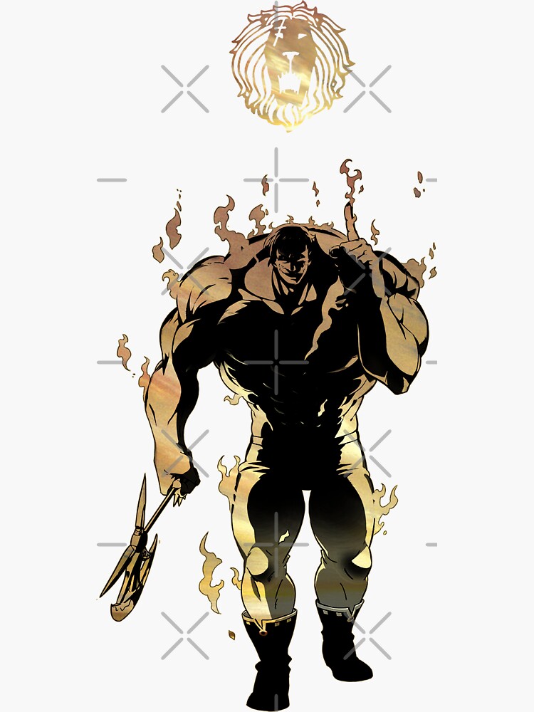 "Escanor The One - Seven Deadly Sins" Sticker for Sale by Blason ...