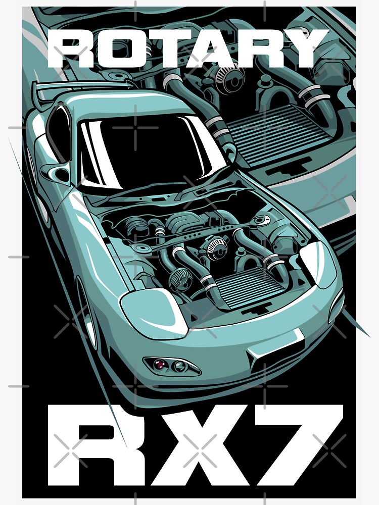 "Mazda RX-7 " Sticker for Sale by JDMCAMP | Redbubble