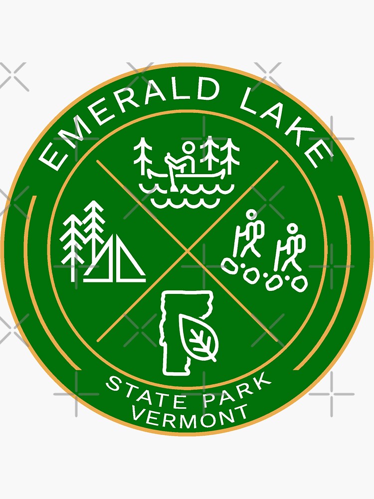 "Emerald Lake State Park Heraldic Logo" Sticker for Sale by VanyaKar ...