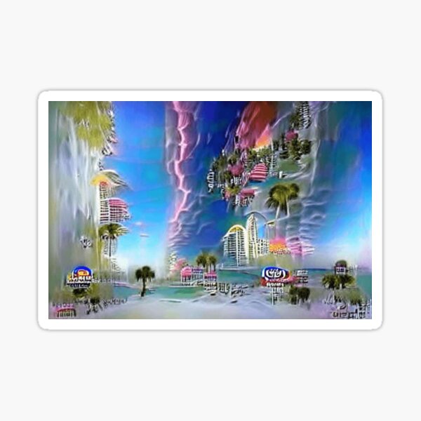 "Poolside Pole Reversal" Sticker by DMTTAPESFL | Redbubble