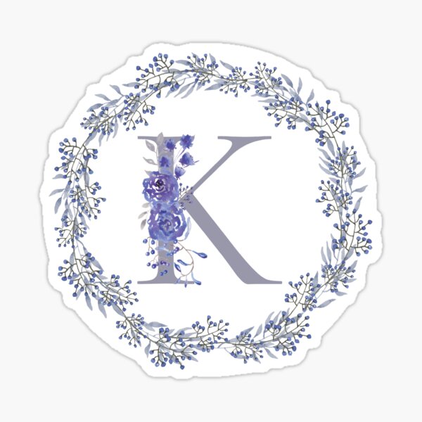"Letter K - fancy monogram sticker" Sticker for Sale by lollyslane ...