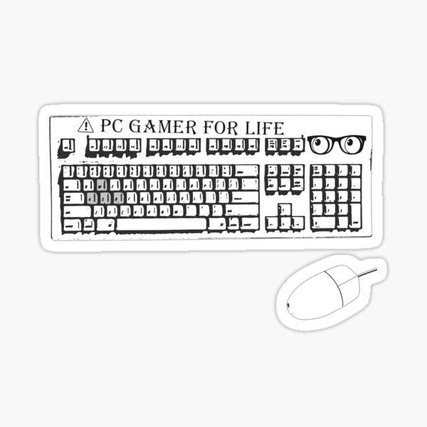 "pc gamer for life" Sticker for Sale by al3x11 | Redbubble