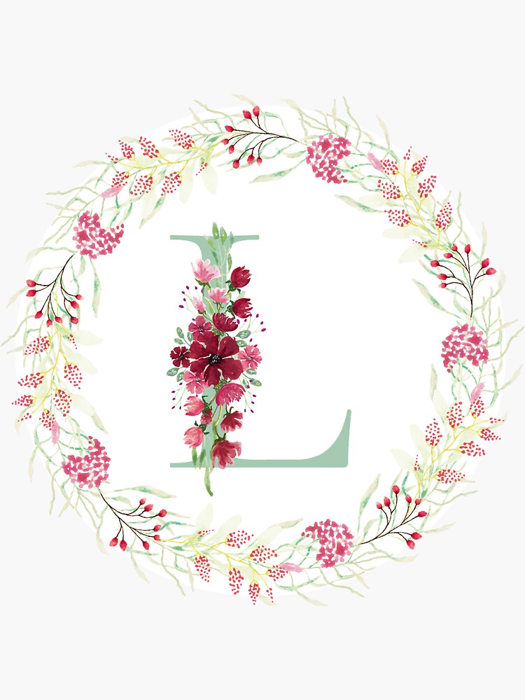 "Letter L - fancy monogram sticker" Sticker for Sale by lollyslane ...