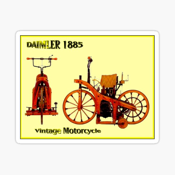 "DAIMLER VINTAGE; Motorcycle Advertising Print" Sticker by posterbobs ...