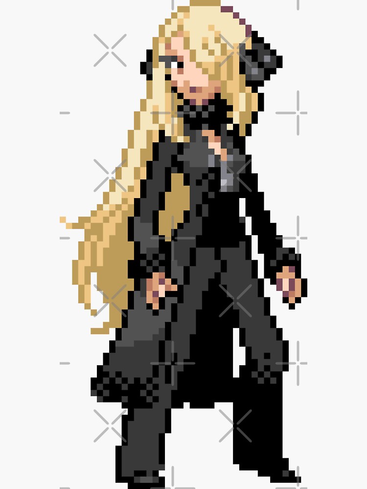 Pegatina «Cynthia Entrenador Sprite» de Biochao | Redbubble