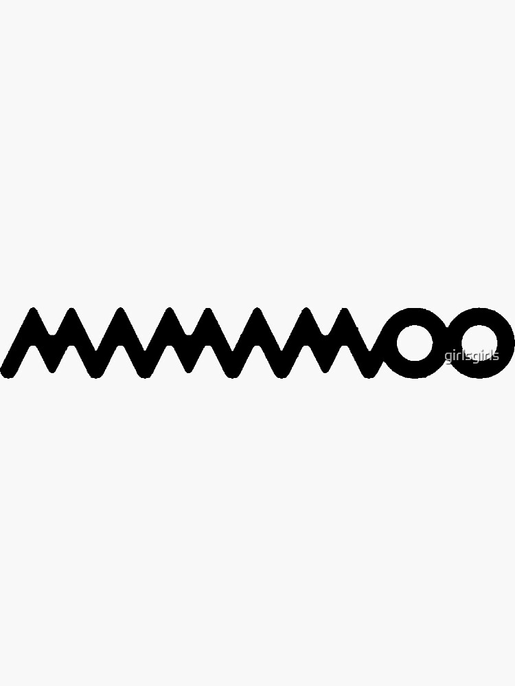 "MAMAMOO LOGO ver.3 (black)" Sticker for Sale by girlsgirls | Redbubble
