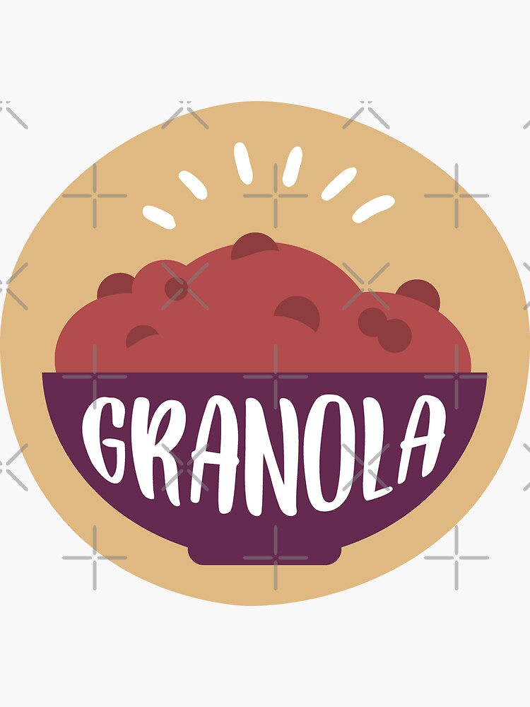 "Granola label" Sticker for Sale by TamGustam | Redbubble