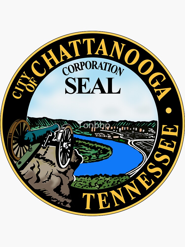"Seal of Chattanooga, Tennessee" Sticker for Sale by Tonbbo | Redbubble