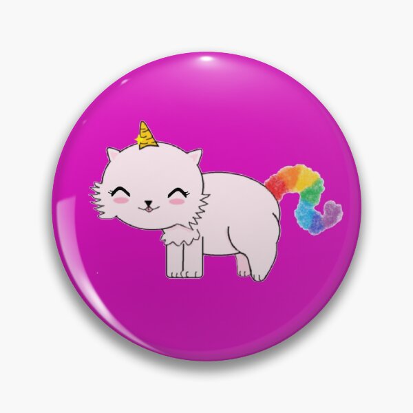 "Unicat Animal Fusion" Pin for Sale by KawaiiNMore | Redbubble
