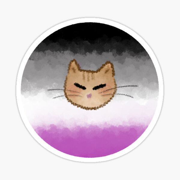 "Asexual Pride Cat" Sticker for Sale by jakobjuicifer | Redbubble
