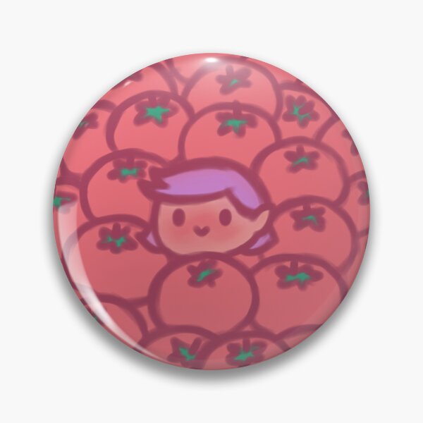 "Tomatoes and Amity (pink)" Pin for Sale by Maremim- | Redbubble
