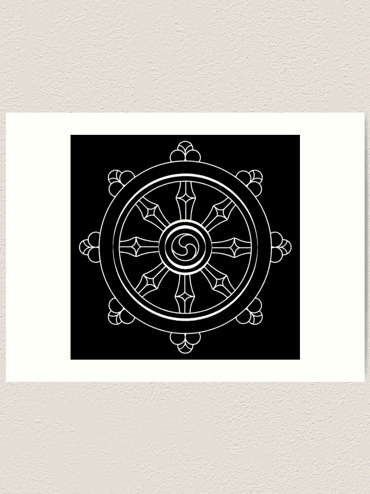 "Wheel of Dharma Dharmachakra" Art Print for Sale by signsandsymbols ...