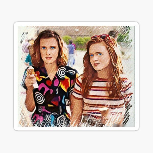 "Stranger Things Eleven and Max" Sticker for Sale by piskiruan | Redbubble