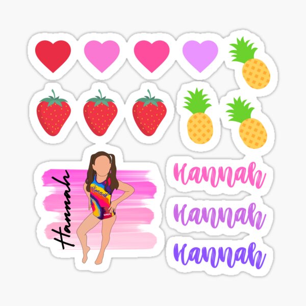 "Hannah Custom Sticker Pack *pick M or L*" Sticker for Sale by ...