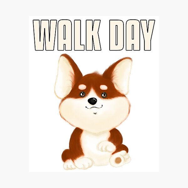 Lámina fotográfica «Día de la caminata, ideas de regalos para perros felices para la familia» de ...