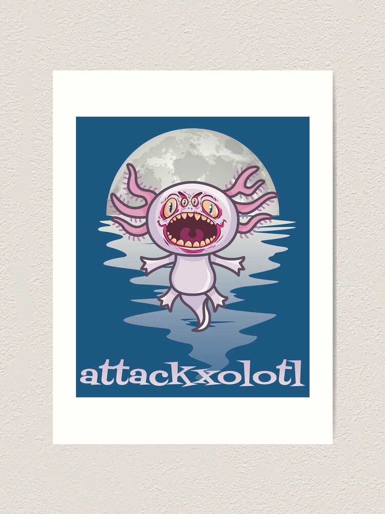 "Cute and Creepy Halloween Scary Axolotl, Spooky Humorous Axolotl Pun ...