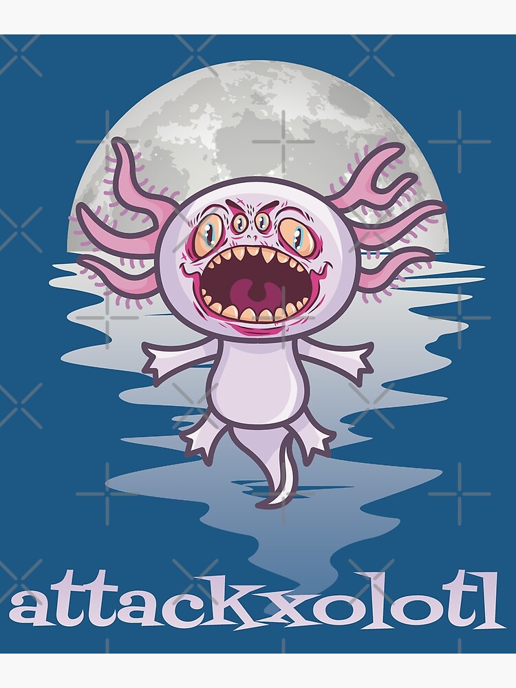 "Cute and Creepy Halloween Scary Axolotl, Spooky Humorous Axolotl Pun ...