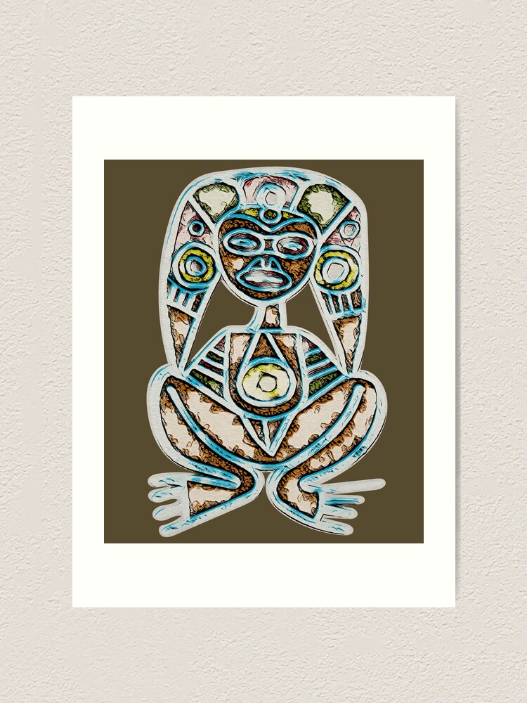 "Atabey Indigenous Taino Symbols Puerto Rico" Art Print for Sale by ...