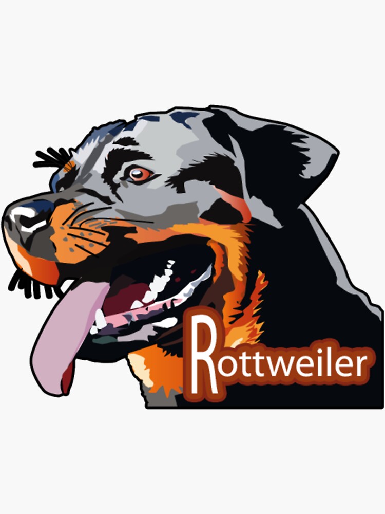 "Rottweiler Dog face design " Sticker for Sale by Clavitaps | Redbubble