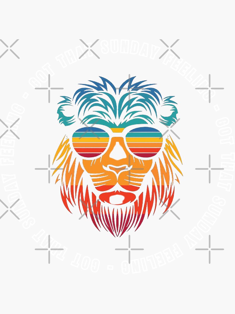 "Sunday Lion " Sticker by Sod0ku | Redbubble