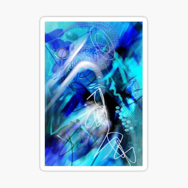 "Digital Abstract Expression" Sticker for Sale by Yon7 | Redbubble