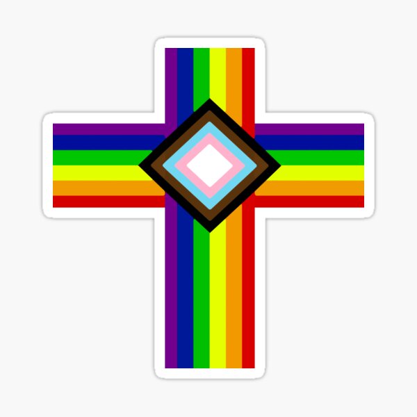 "WOKE CROSS" Sticker for Sale by sociographix | Redbubble