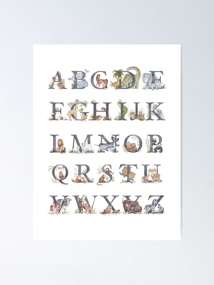 "Animal alphabet poster - In French -" Poster for Sale by ThipankyArt ...