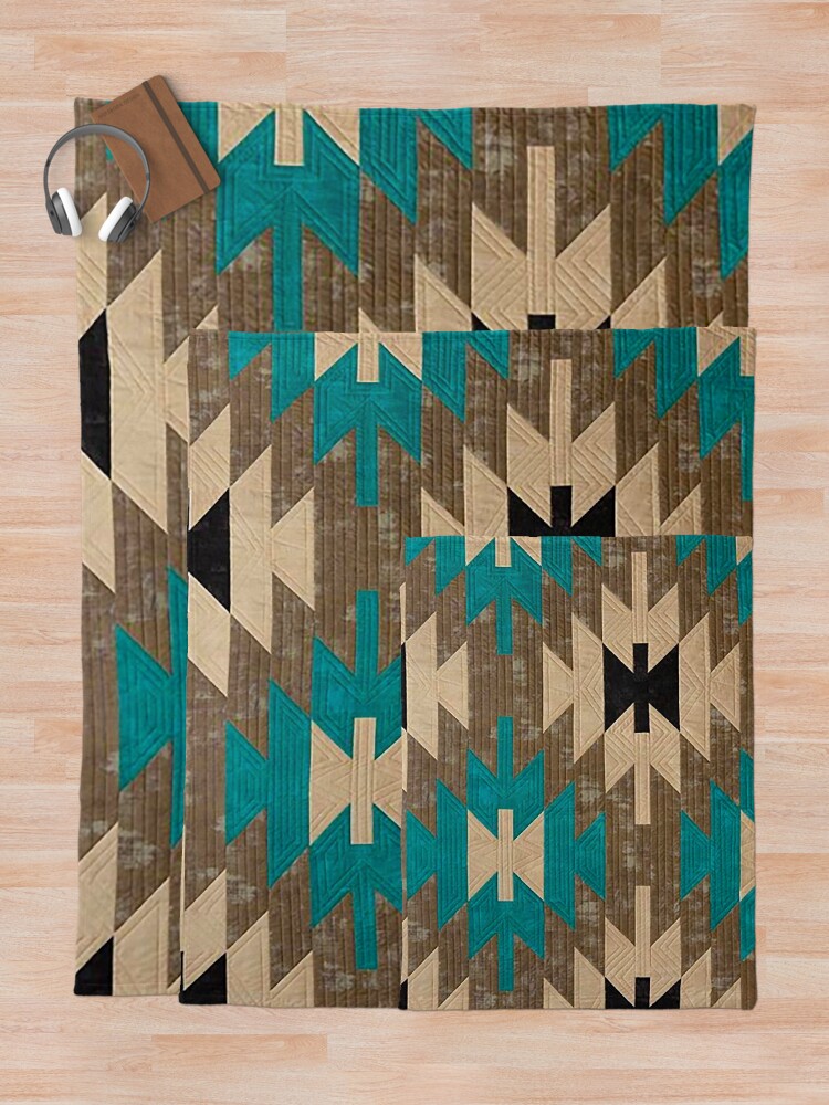"Navajo blanket, Southwestern Art design, Native American art, Turquise ...