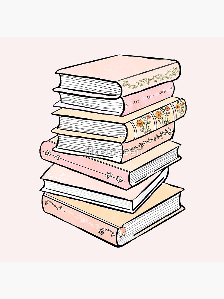 "Floral pastel books " Poster for Sale by Illustrween | Redbubble