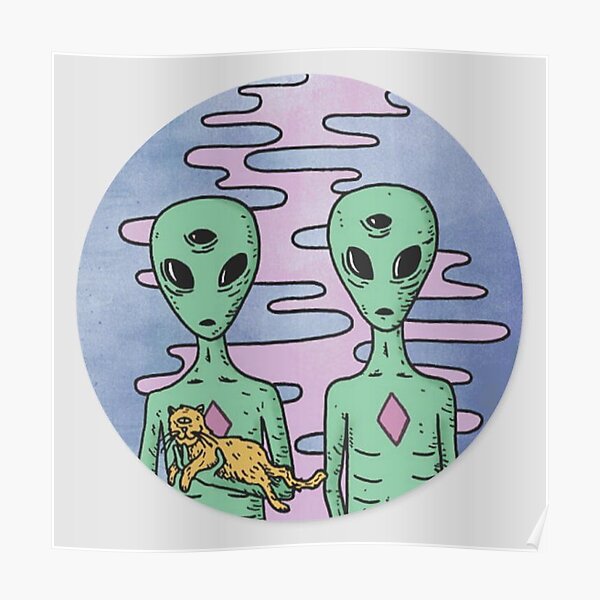 "aesthetic aliens" Poster for Sale by shop-4-mal | Redbubble
