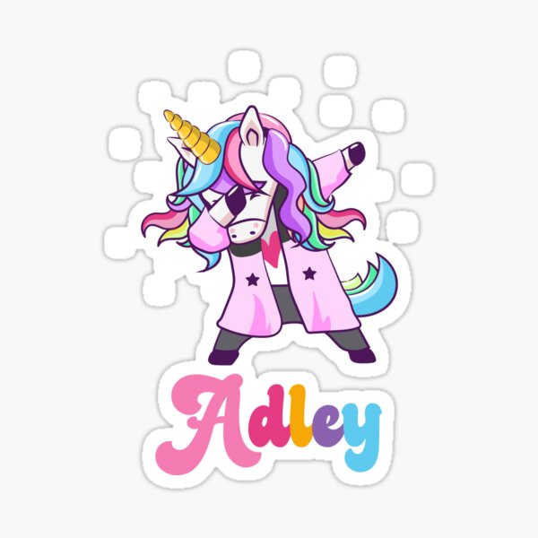 "A For Adley - Funny Adley, Dabbing Unicorn, Rainbow, Birthday ...